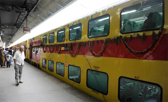 Double decker train between Ahmedabad and Mumbai flagged off - The ...