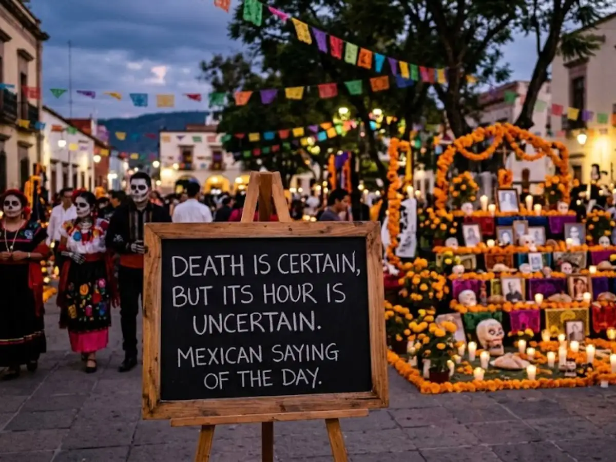 Mexican Saying of the Day: "Death is certain, but its…