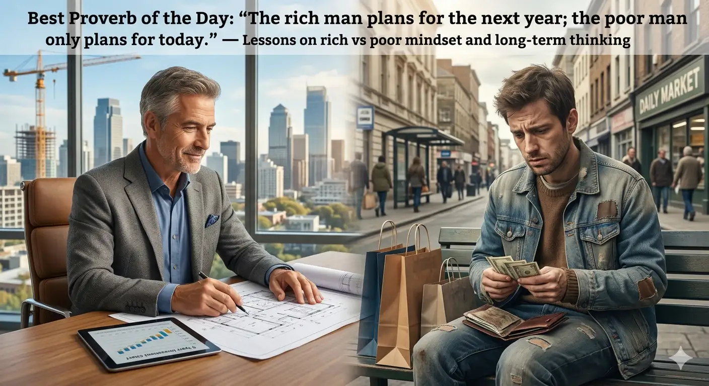 Best Proverb of the Day: “The rich man plans for the…