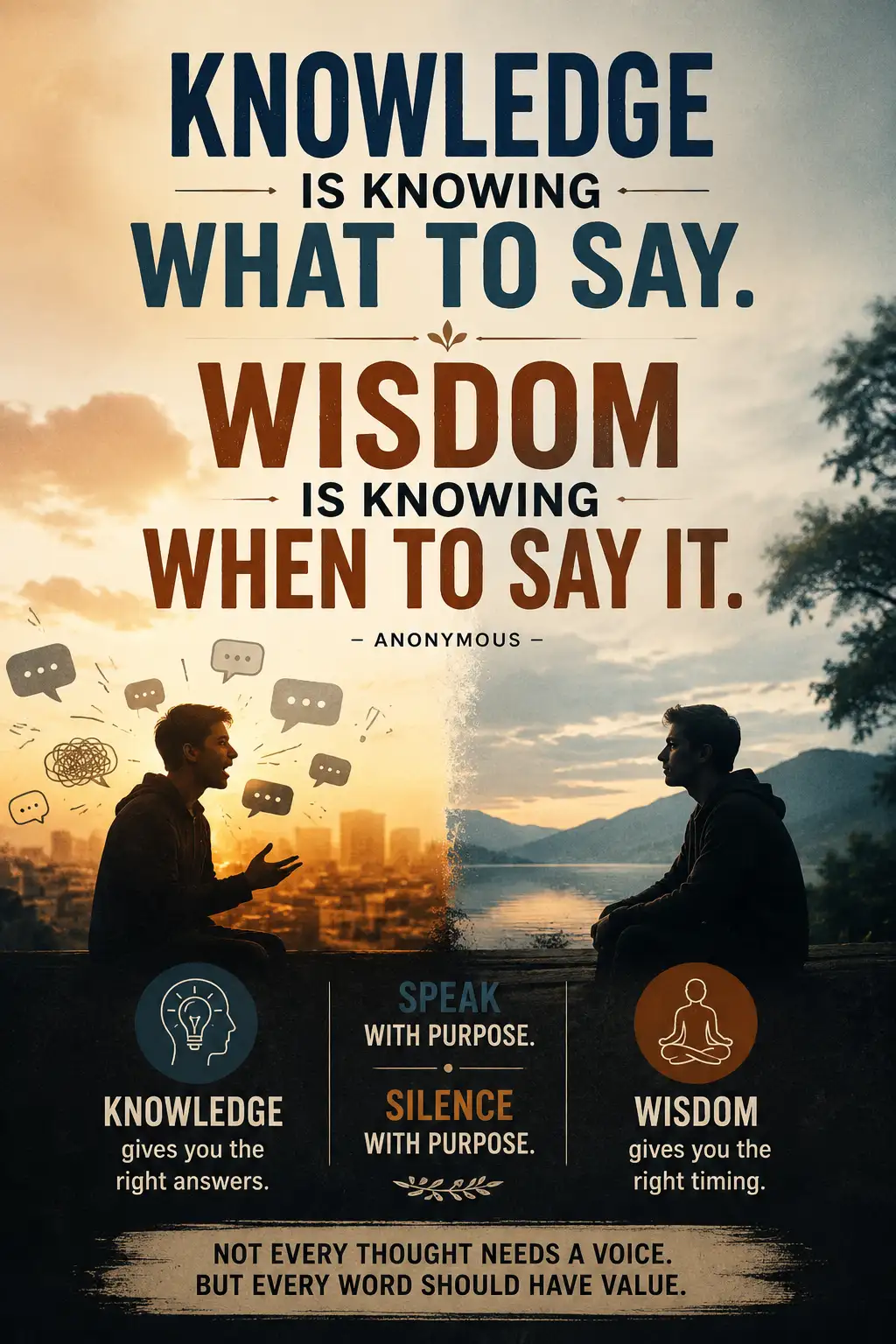 Life lesson of the day: 'Knowledge is knowing what to…