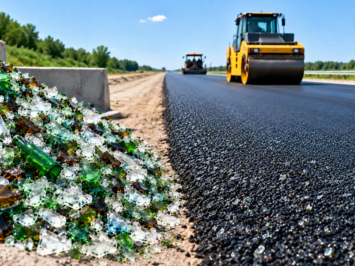 In 2024, Michigan Tech mixed 6% treated waste glass…