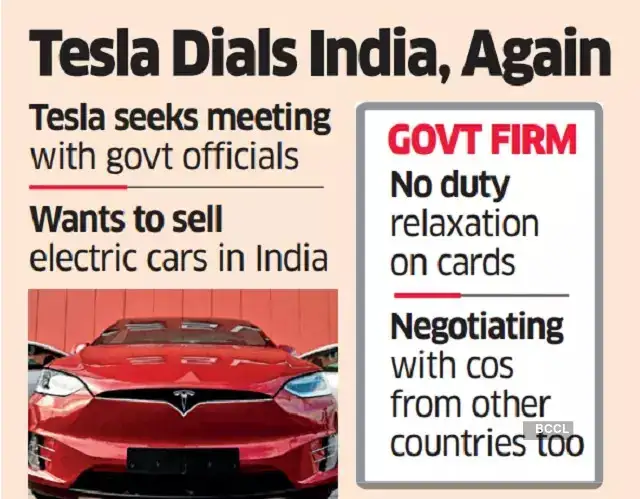 tesla: Import duty sops unlikely for Tesla - The Economic Times