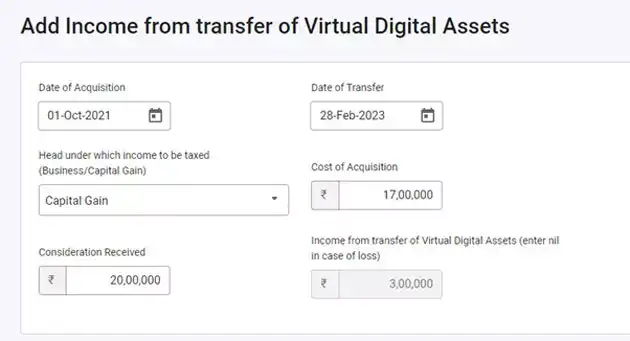 How to report income from cryptocurrencies, NFTs, Virtual Digital Assets (VDA) in ITR form - The ...