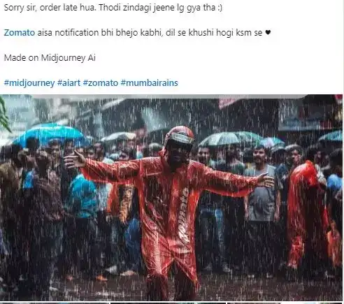 Zomato viral image: AI-generated images of Zomato delivery executives ...