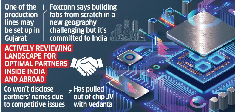 Foxconn Looking to Set up 4-5 Fab Lines in India - The Economic Times