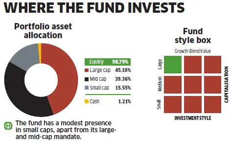 HSBC Large & Mid cap mutual fund has a heavily diversified portfolio ...