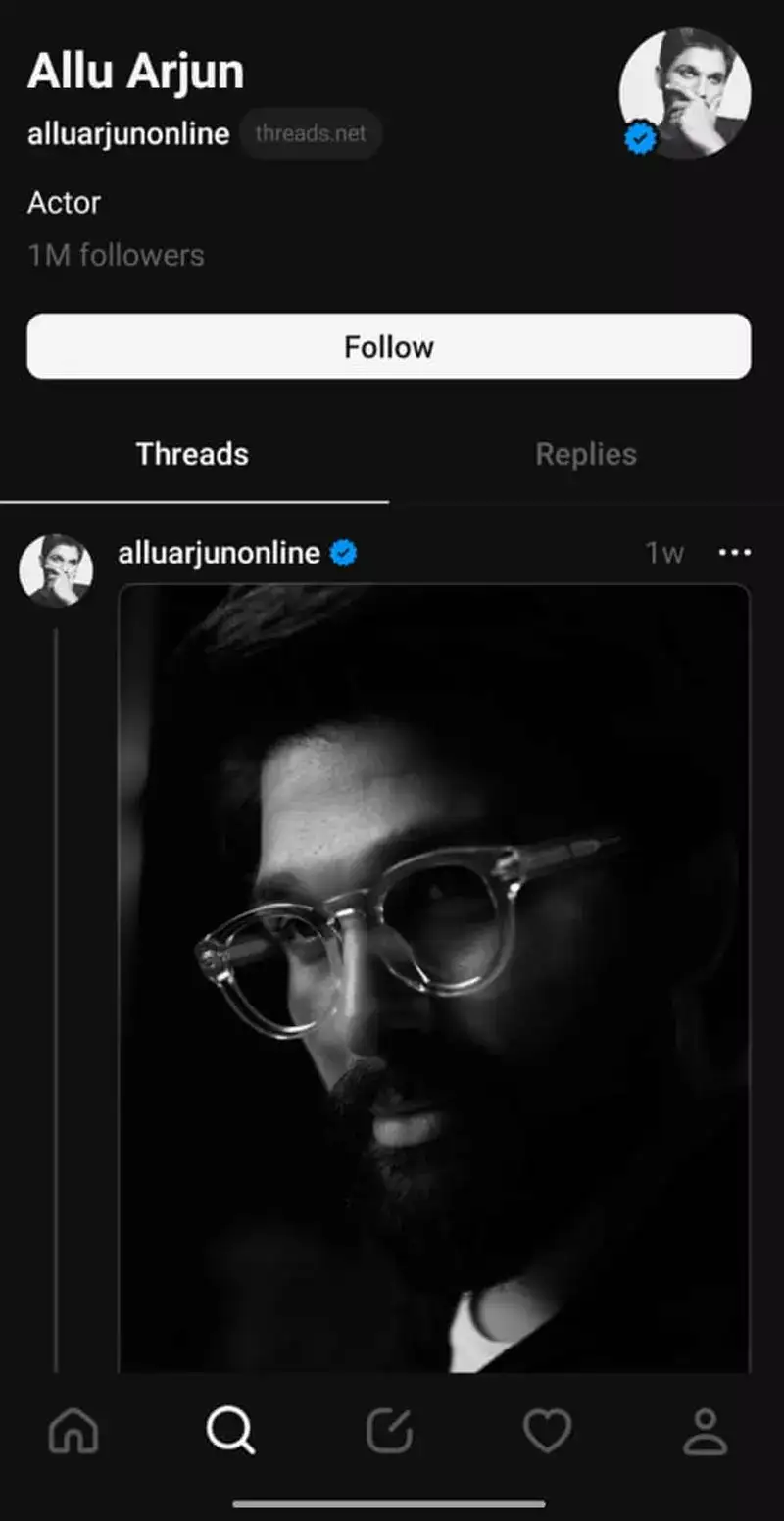Allu Arjun Threads: Allu Arjun becomes 1st Indian celebrity to get 1 mn followers on Threads ...
