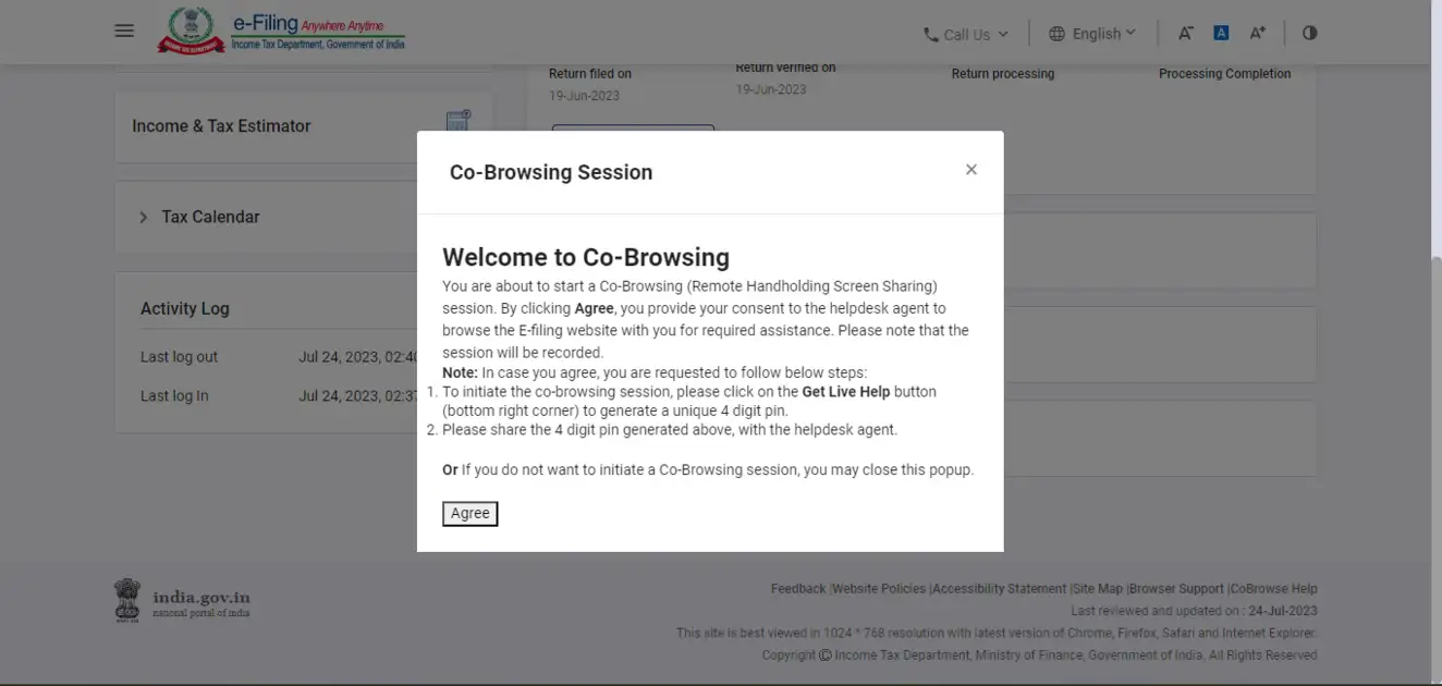 itr: How to use income tax department's co-browsing feature for getting ...
