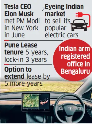 Tesla Leases Office Space in Pune - The Economic Times
