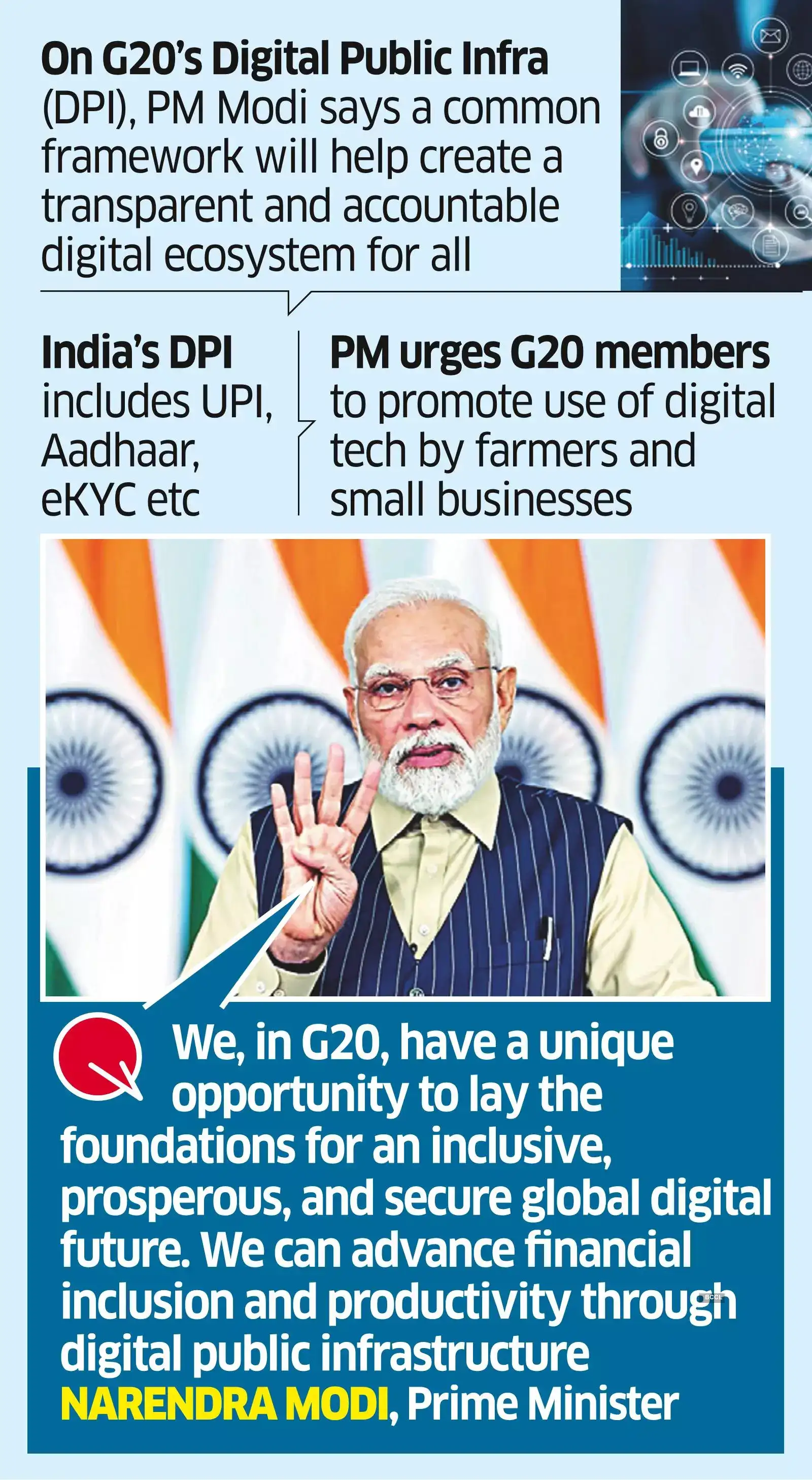 modi: World can emulate India's digital public infrastructure model ...