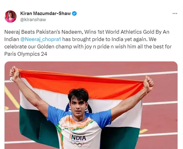 Neeraj chopra | Neeta Ambani : India Inc cheers India's golden boy ...