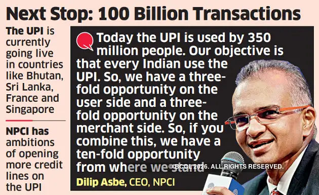 upi: UPI has potential to reach billions of transactions every day by ...