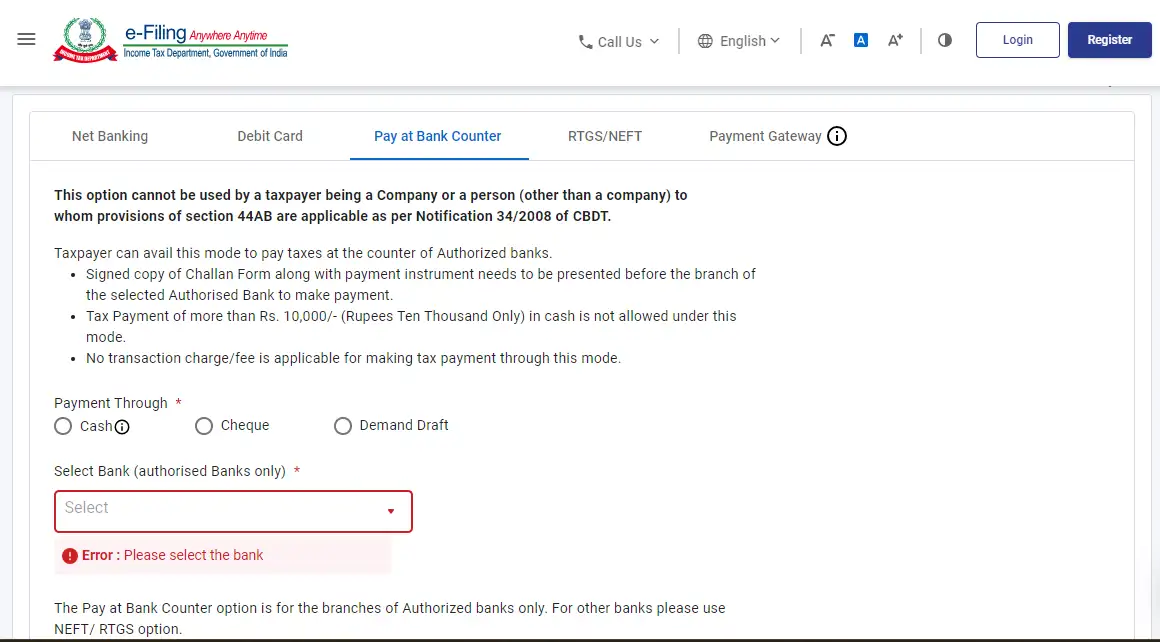 How to pay income tax online via e-filing portal, offline at bank - The ...