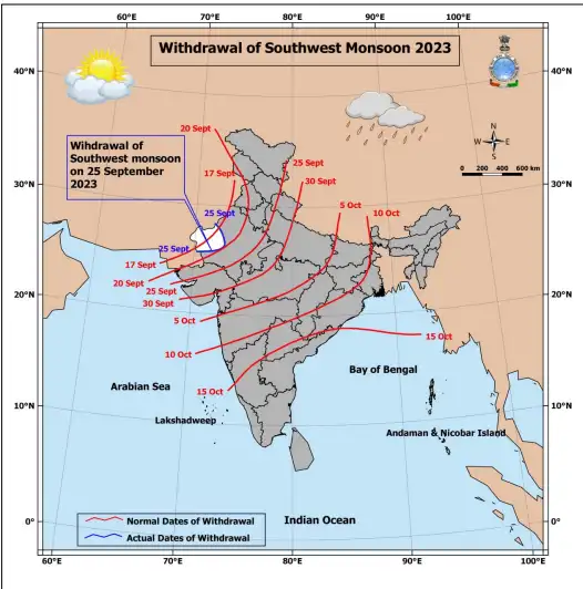 MONSOON: Monsoon: Withdrawal from India starts, says IMD - The Economic ...