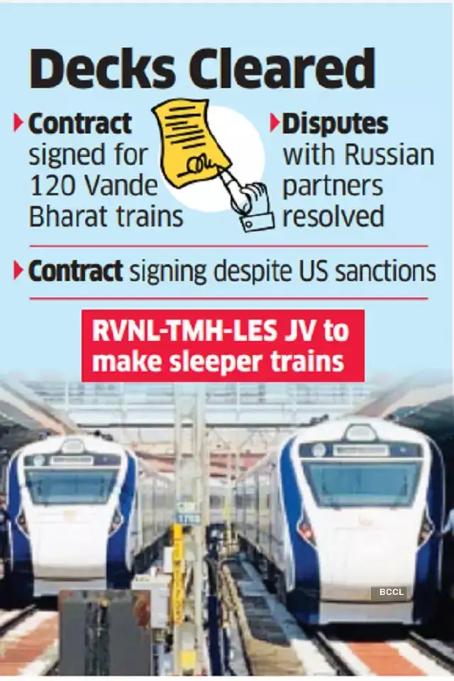 Railways inks pact with Indo-Russian JV for Vande Bharat trains - The ...