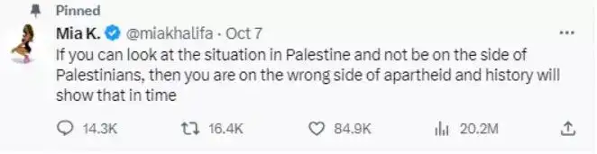 Mia Khalifa on Israel-Hamas conflict: Mia Khalifa faces social media backlash for her comments ...