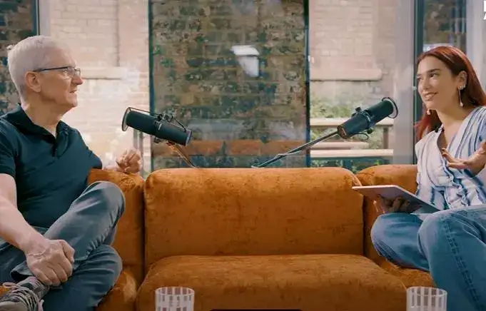 Dua Lipa chats with Tim Cook on life & tech; Apple CEO says AI is ...