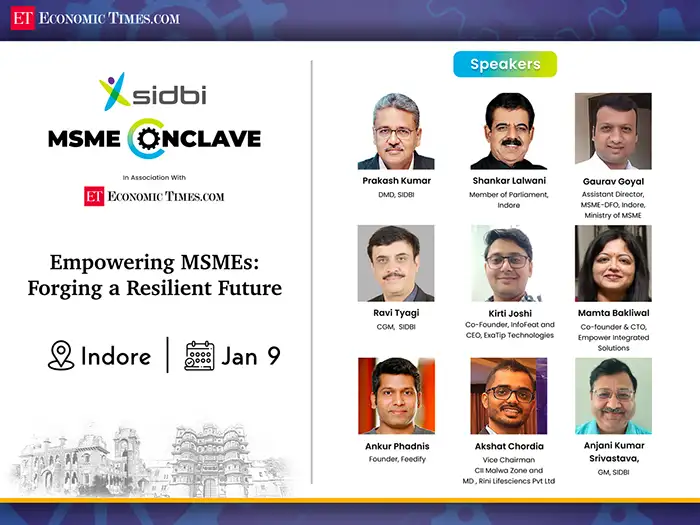 SIDBI ET MSME Conclave: First event in Indore on Jan 9th to focus on ...