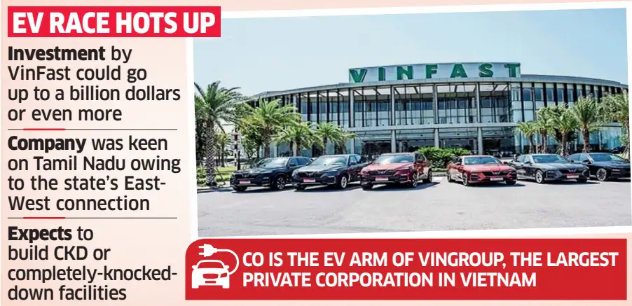 VinFast: Tesla rival, Vinfast to set up EV plant in Tamil Nadu’s ...
