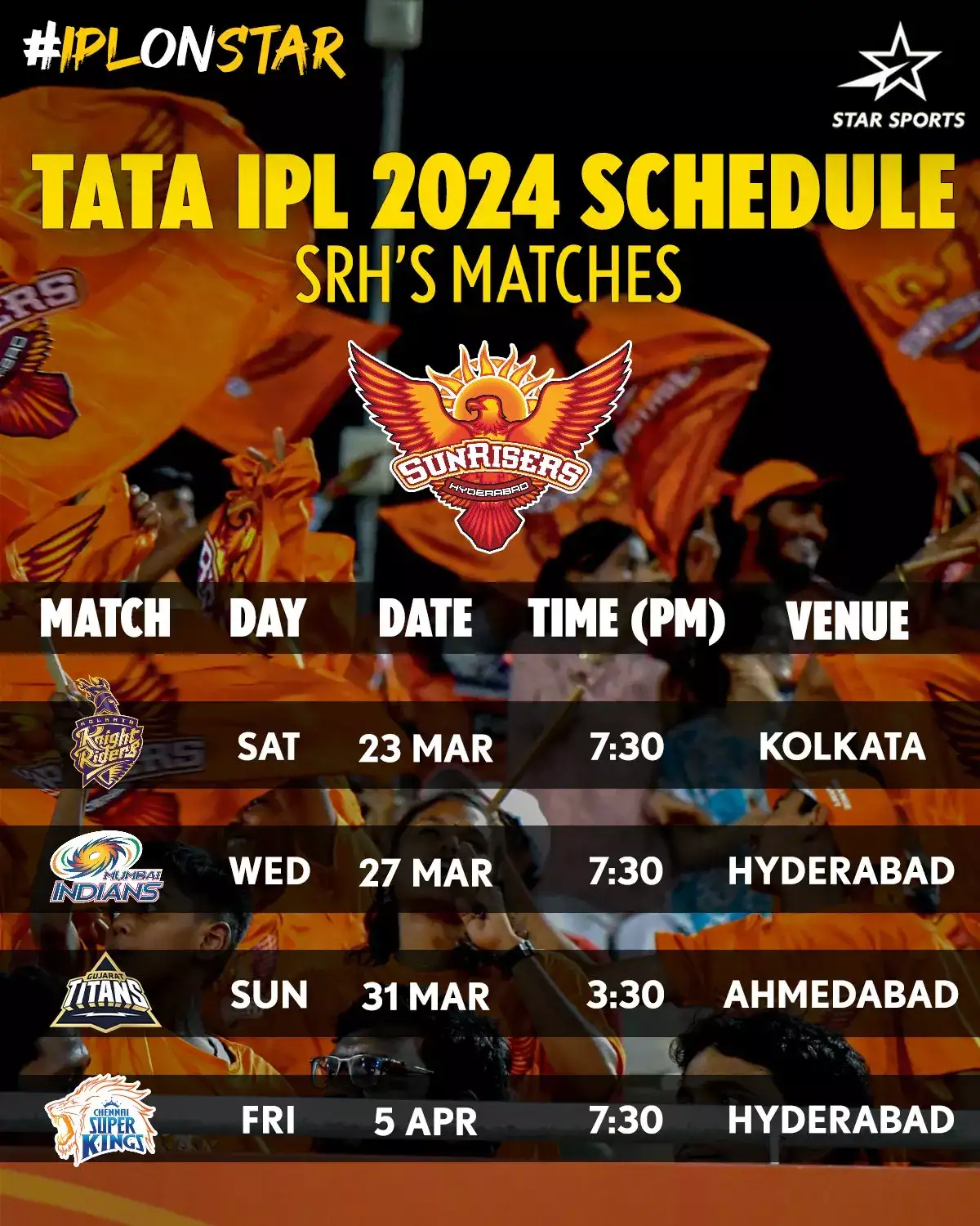 IPL full schedule: IPL 2024 Schedule: CSK Vs RCB clash to kick off IPL ...