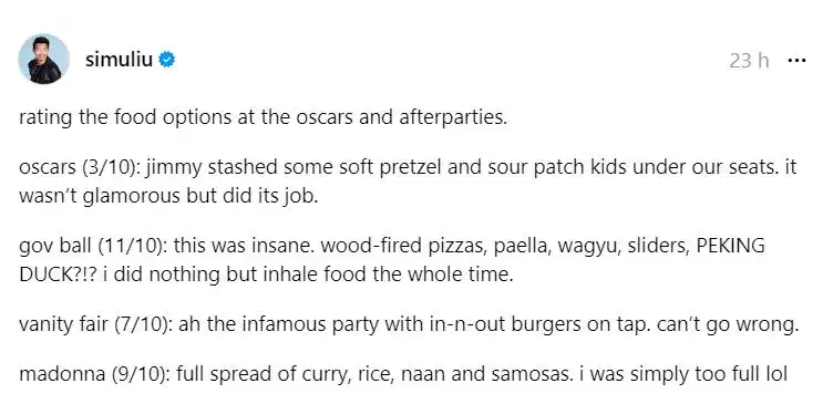 oscars: Madonna served naan, samosas, curry at Oscars after-party ...