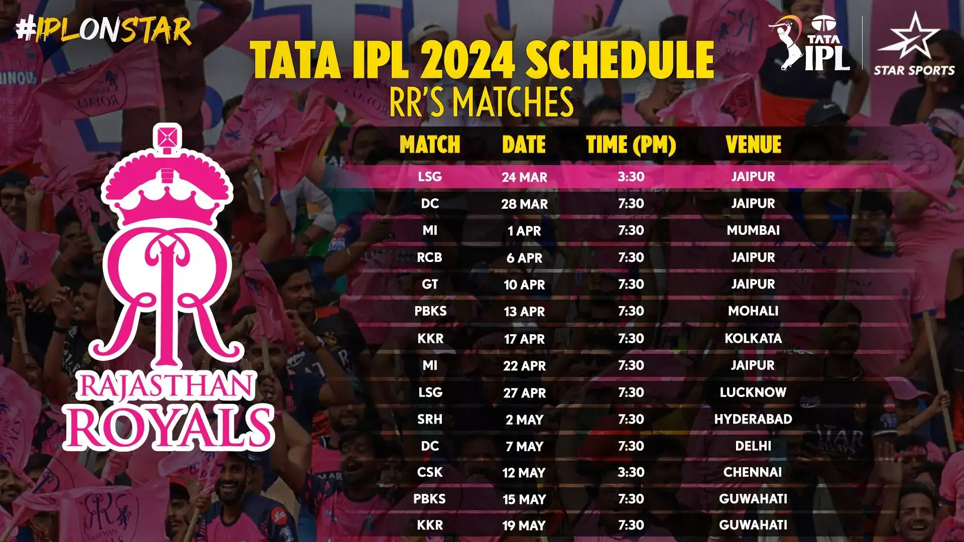 ipl 2024 full scedule: IPL 2024 full schedule announced: Chennai's ...