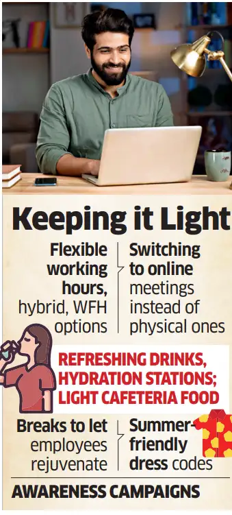 flexible work practices: Stepping up to beat the heat: India Inc lines ...