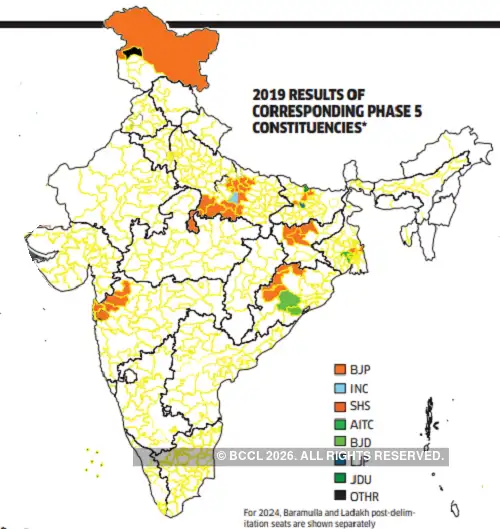 ET Graphics: With 49 seats and 695 candidates, fifth phase turns into ...