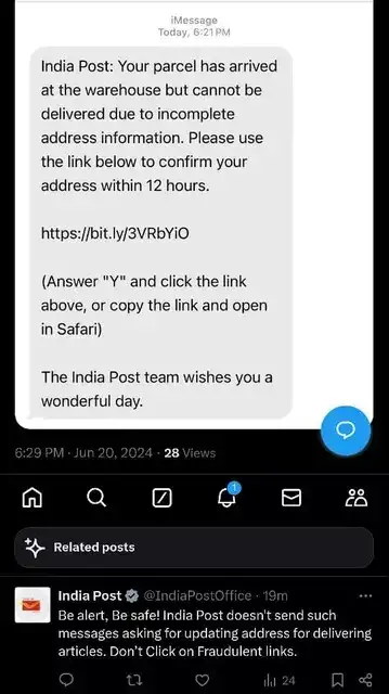 'Your online order will be cancelled if you don't update address ...