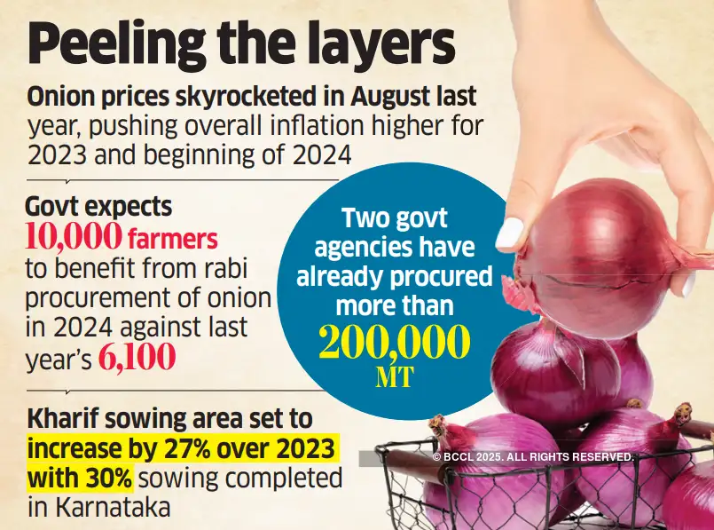 As state polls loom, Centre buys Maharashtra onions at 74% higher price - The Economic Times