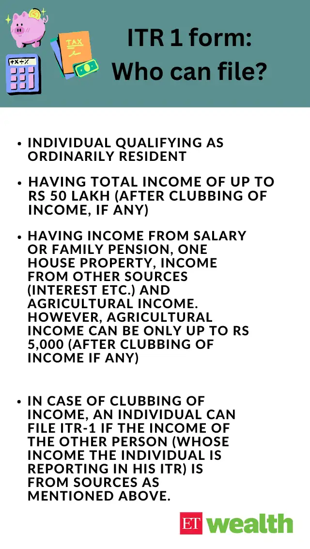 What is the difference between ITR-1 and ITR-2 forms? - The Economic Times