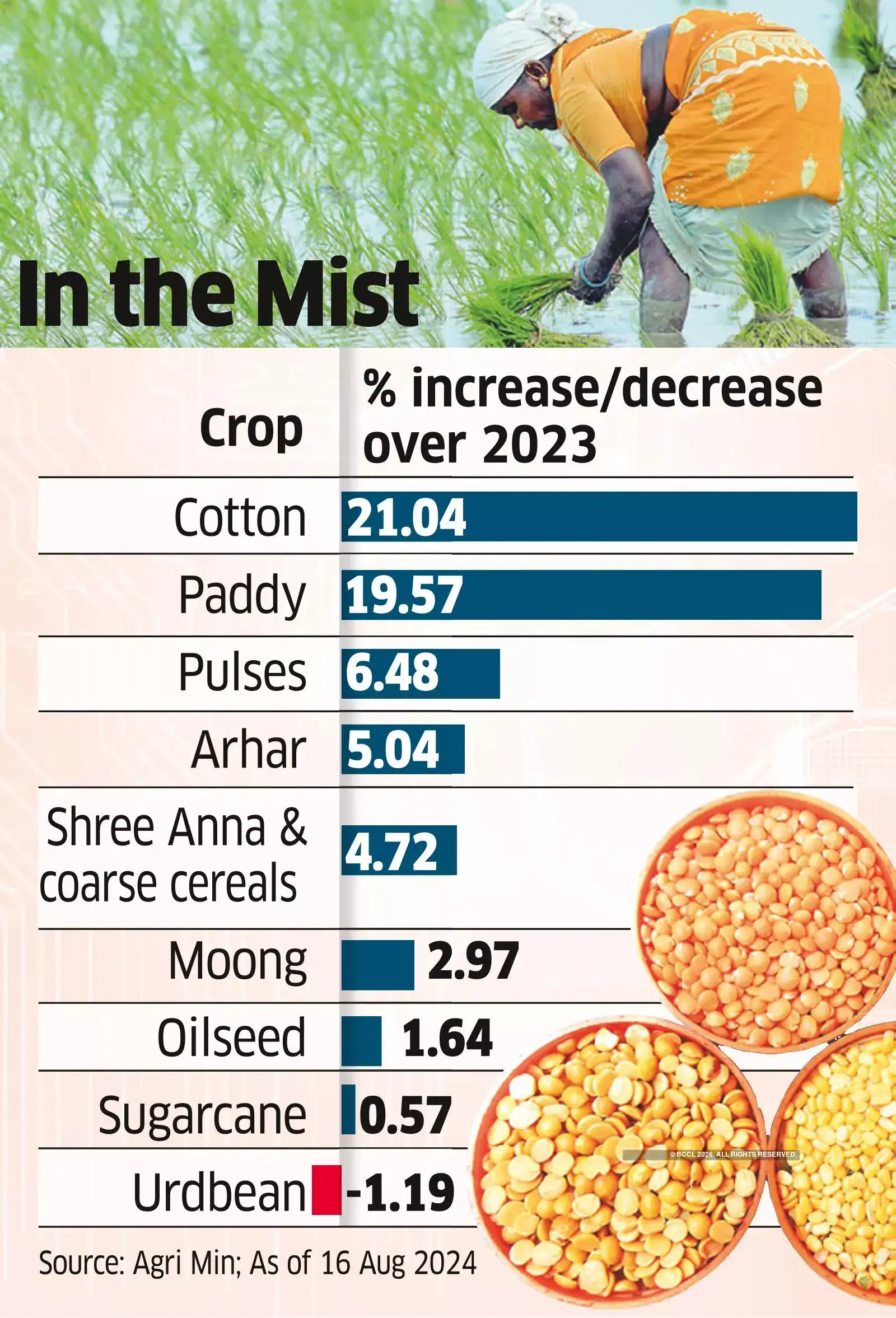 Uneven rainfall disrupts pulses, horticulture, and rice production ...