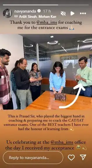 Navya Naveli's IIM Ahmedabad journey off to rocky start. She reacts to ...