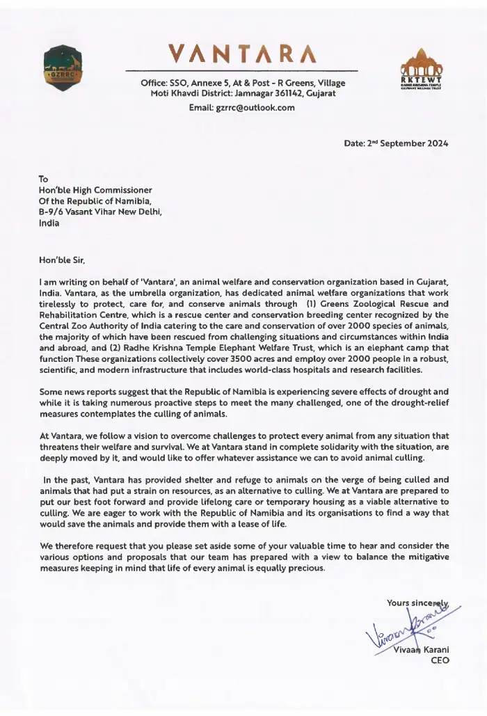 Anant Ambani’s Vantara Foundation reaches out to Namibia to prevent ...