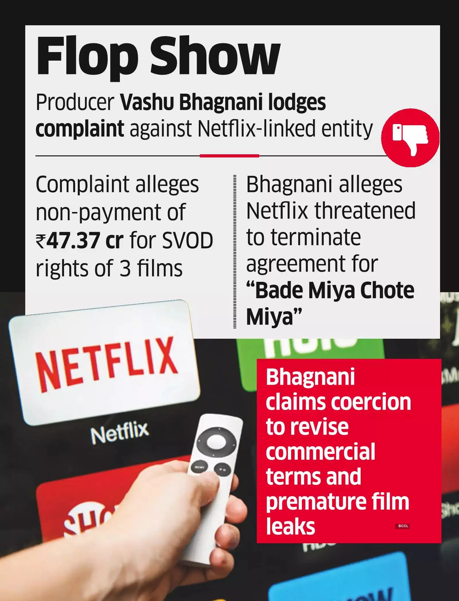 Lights, camera, legal action: Netflix faces Bollywood drama over Rs 47 ...