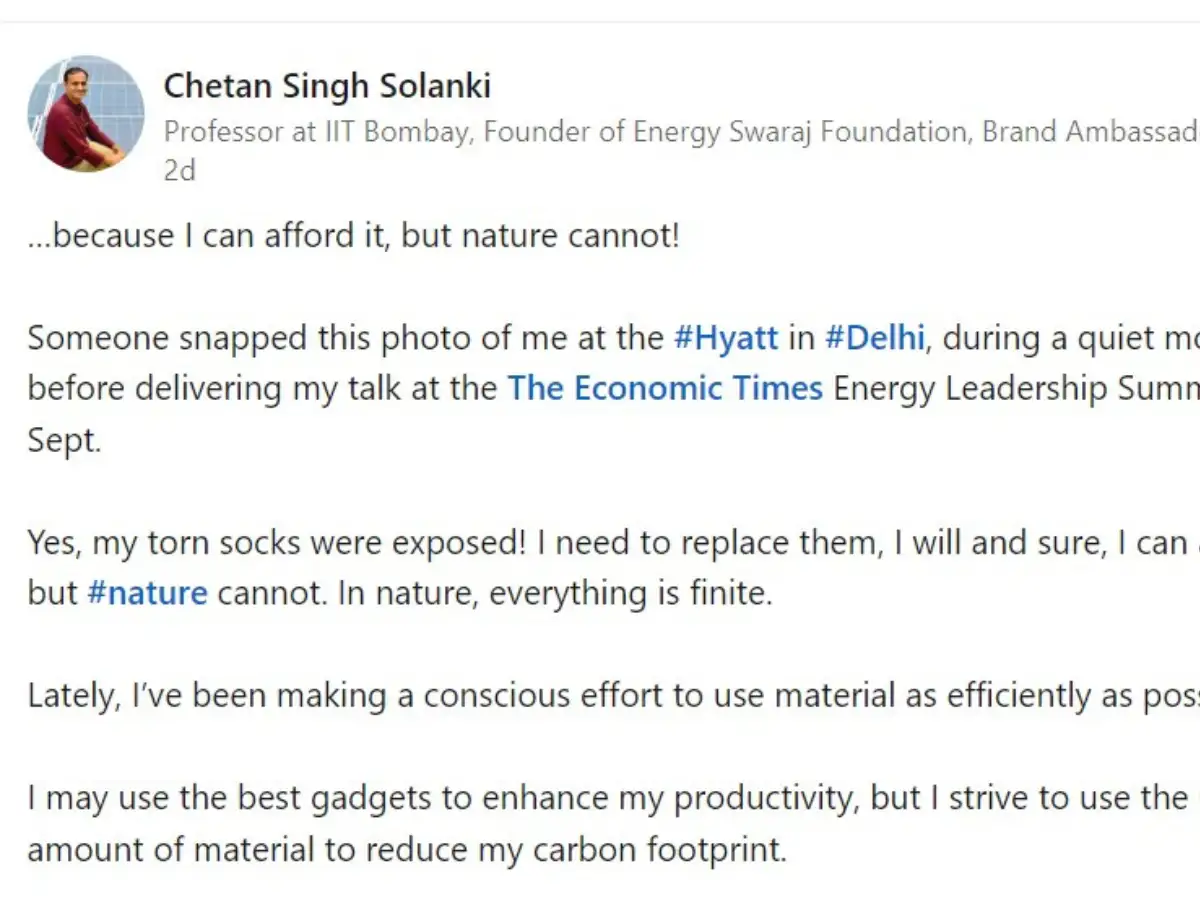 IIT professor spotted with torn socks at a 5-Star hotel. His ...