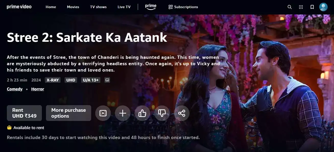 Stree 2 OTT release: How to watch the horror hit at home? Check Prime ...