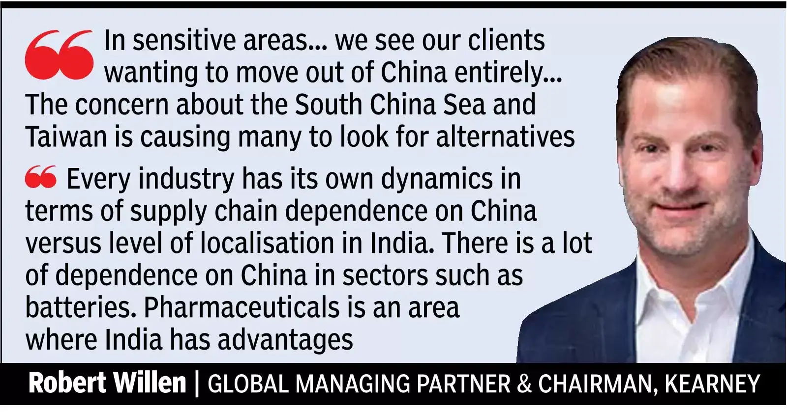 ‘India an alternative to China in many ways’ - The Economic Times