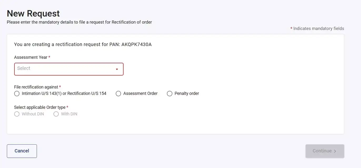 New feature added in ITR portal: Now you can file rectification request ... New feature added in ITR portal: Now you can file rectification request ...