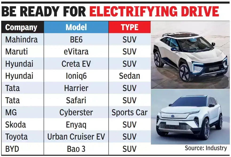 2025 may be the year of EVs in India, dominated by SUV launches - The ...