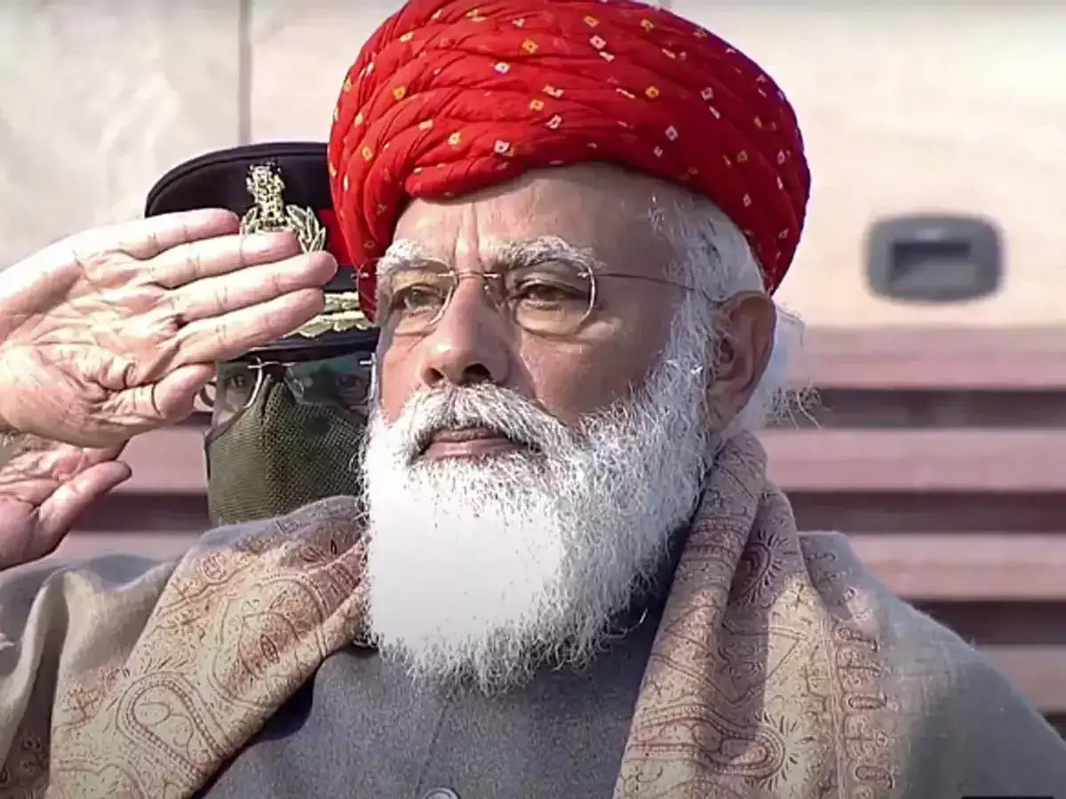 PM Modi wears a kesariya and red-coloured safa: What's so special about ...