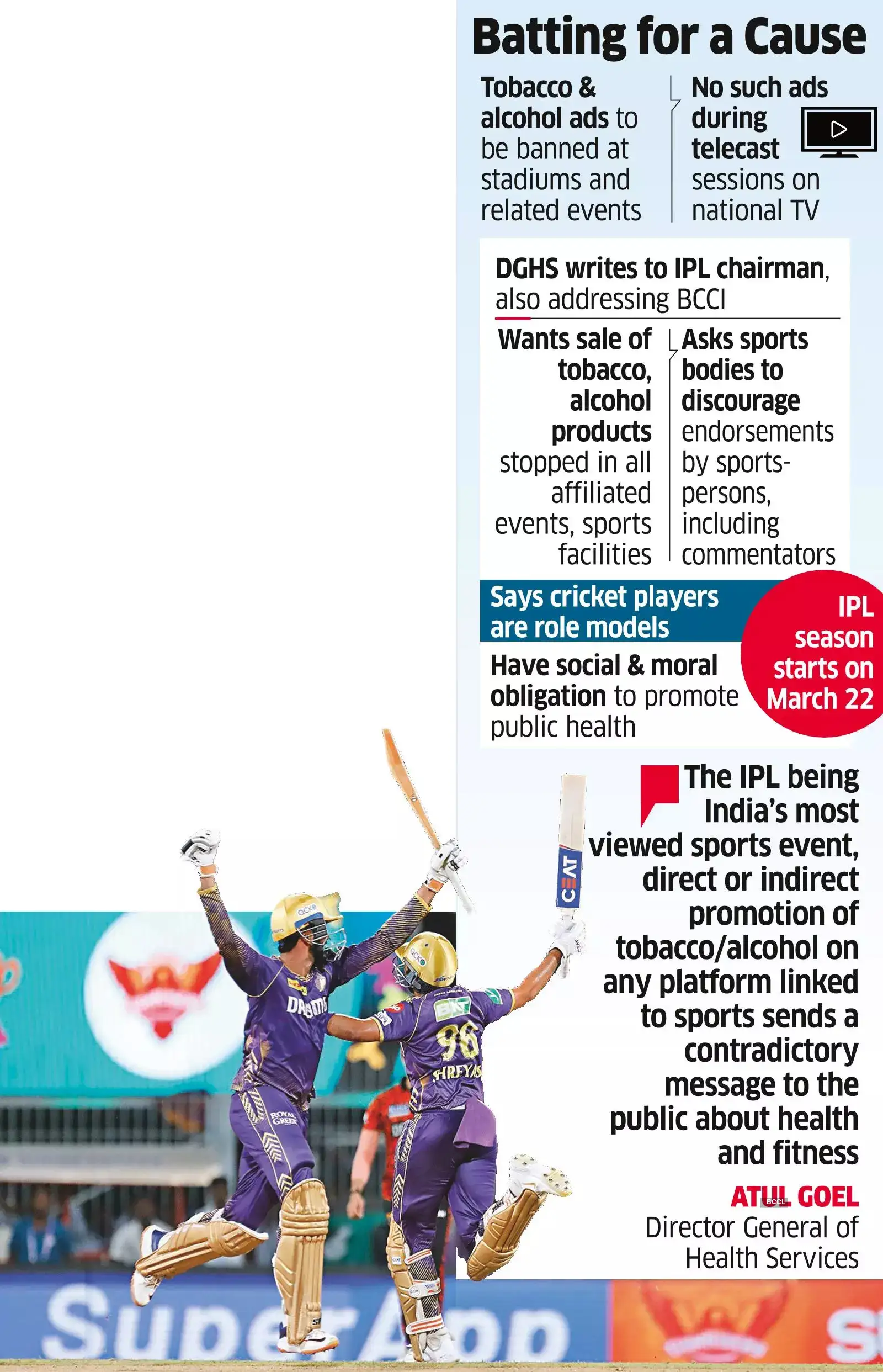 Keep tobacco and alcohol ads and their proxies off IPL, Health ministry ...