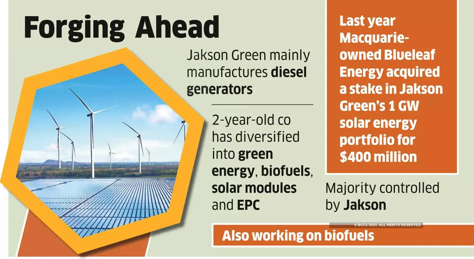 Renewables company Jakson Green lines up $1 billion for expansion - The Economic Times