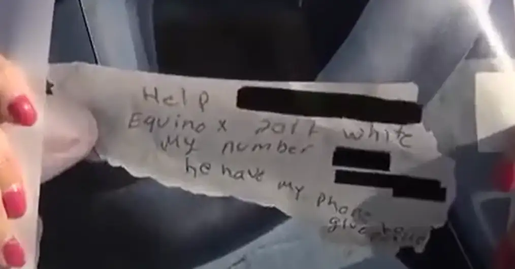 Toilet break saves kidnap victim as she slips desperate note to a ...
