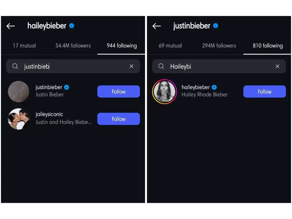 Hailey Bieber seemingly unfollows Justin on Instagram throwing fans in ...