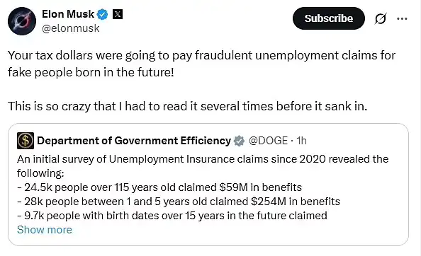 DOGE unemployment fraud claims: Elon Musk reveals bombshell DOGE ...