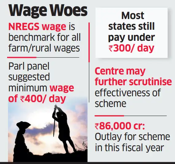 NREGS daily minimum wage unlikely to see sharp increase - The Economic ...