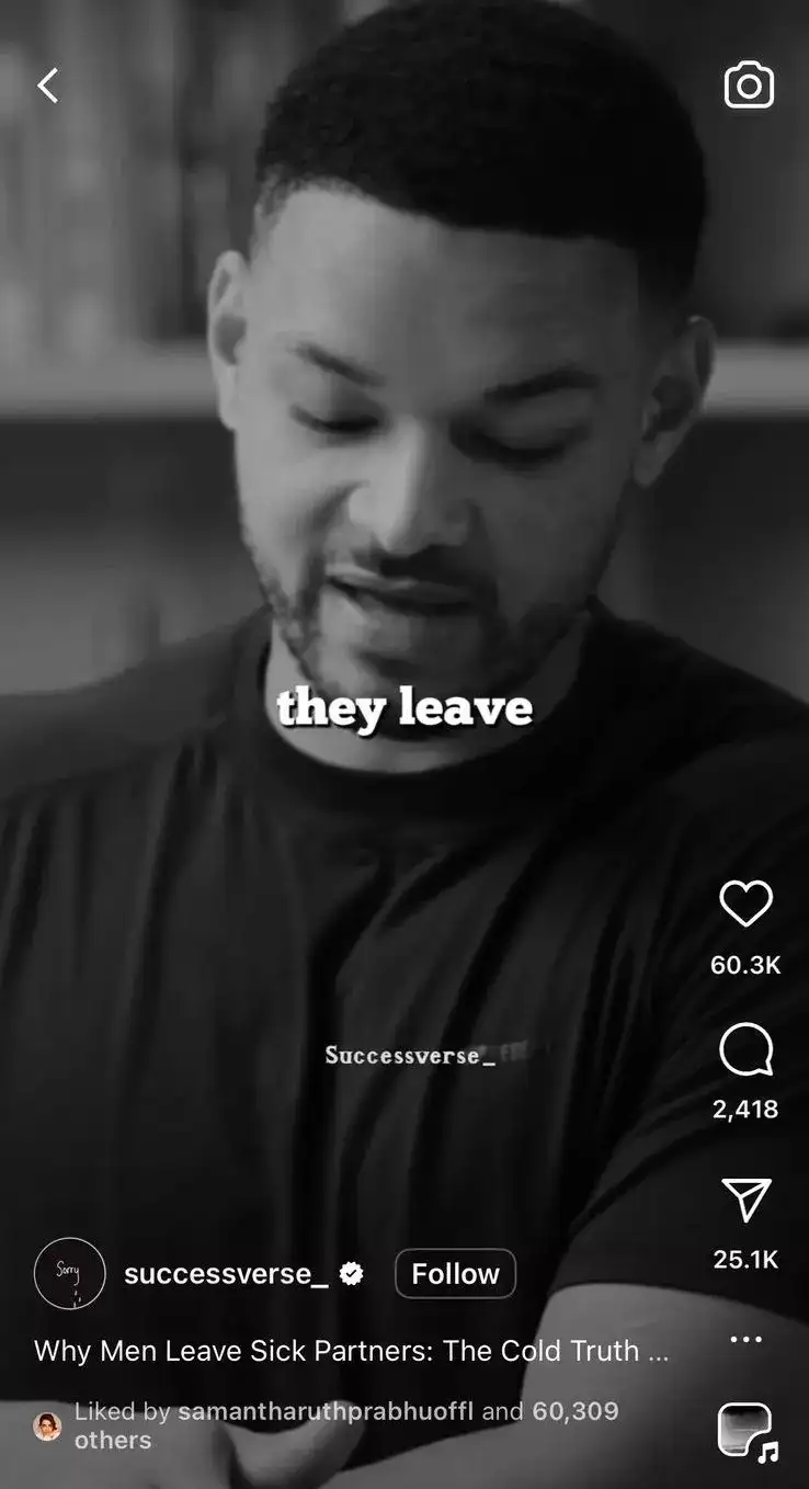 Samantha Ruth Prabhu likes viral post on men abandoning sick partners ...