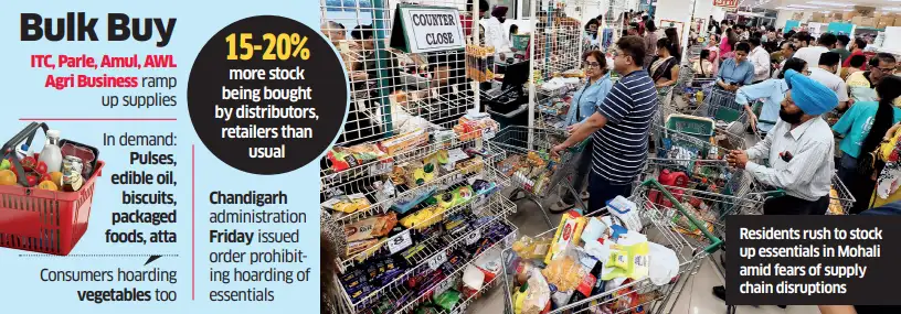 Border tensions spark a pantry rush - The Economic Times