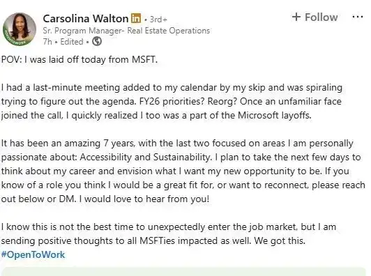 Microsoft employee shares her layoff story with a positive message for others impacted: ‘We got ...